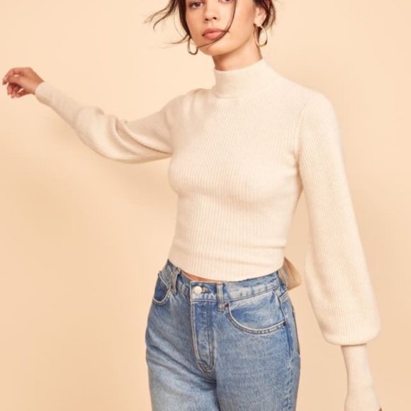 Reformation | Sweaters | Reformation Ostrea Open Back Cashmere Sweater ...